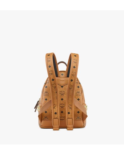 MCM Stark Side Studs Backpack In Visetos in Brown for Men | Lyst