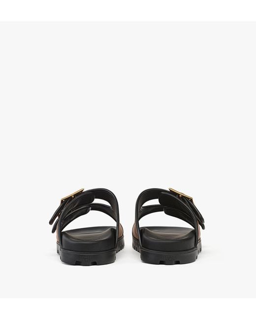 MCM Sandals In Visetos in Brown for Men | Lyst