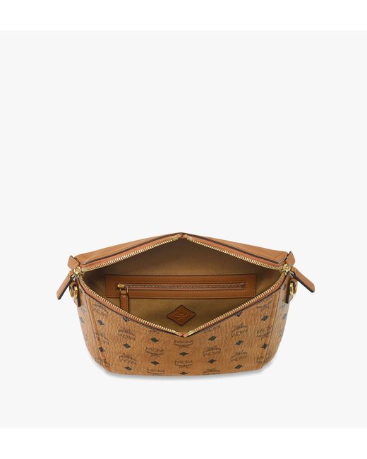 MCM Diamant 3d Crossbody In Visetos Leather Mix in Brown for Men | Lyst
