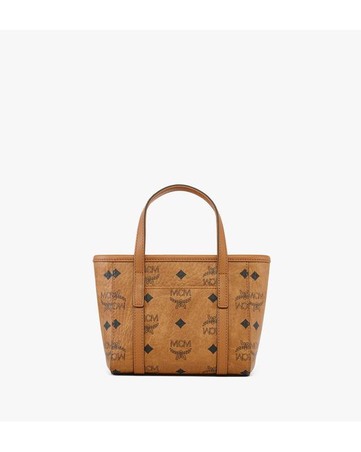 MCM Toni Top-zip Shopper In Visetos in Brown | Lyst
