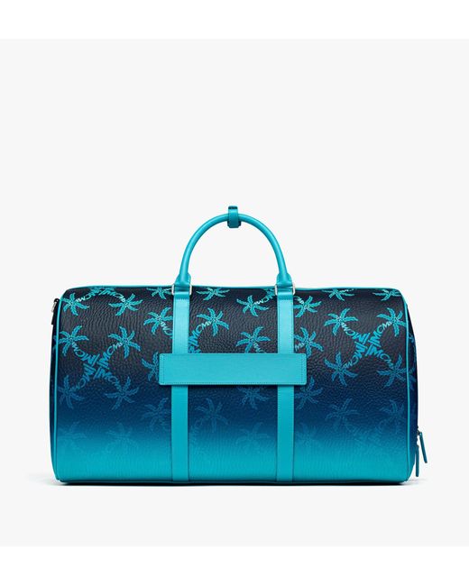 MCM Ottomar Weekender Bag In Gradation Palm Canvas in Blue for Men | Lyst