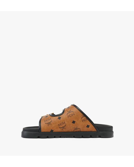 MCM Sandals In Visetos in Brown for Men | Lyst