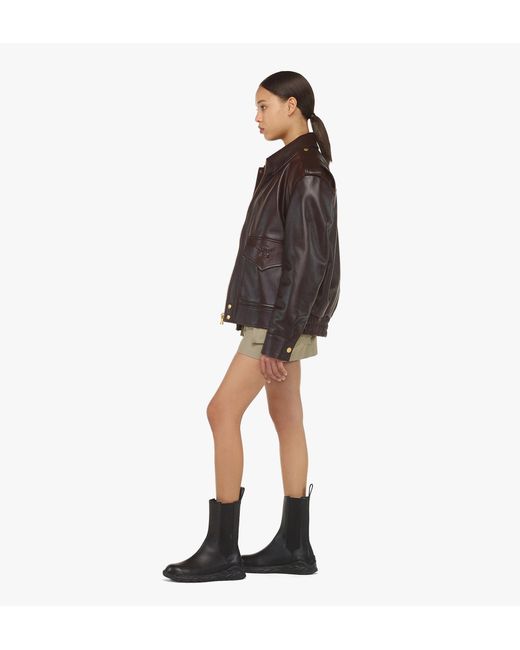 MCM Calf Leather Jacket in Brown for Men | Lyst