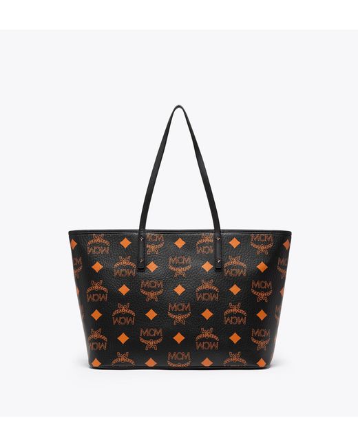 MCM Aren Shopper In Maxi Visetos in Black | Lyst