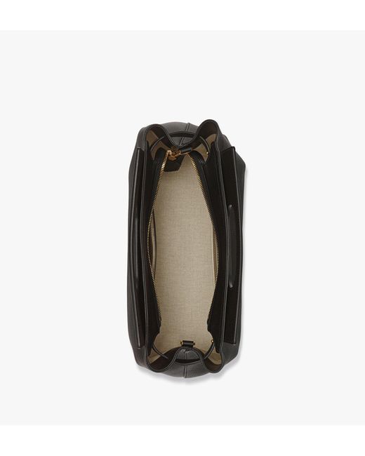 MCM Soft Diamond Shoulder Bag In Embossed Leather in Black | Lyst
