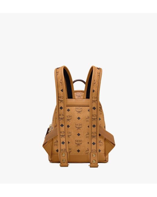 MCM Stark Side Studs Backpack In Visetos in Metallic for Men | Lyst