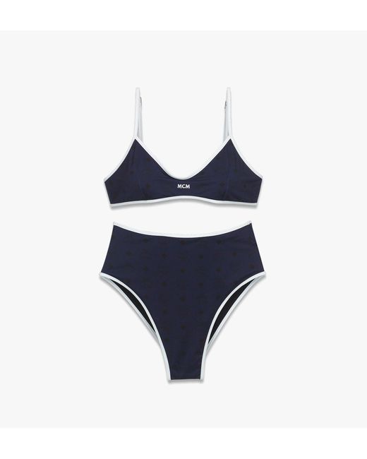 MCM Laurel Logo Bikini in Blue | Lyst