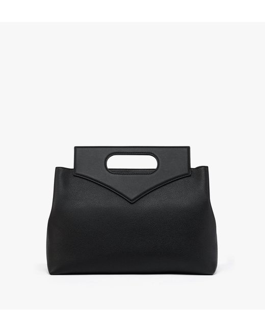 MCM Soft Diamond Shoulder Bag In Embossed Leather in Black | Lyst