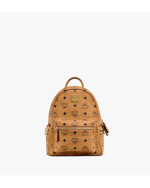 MCM Stark Side Studs Backpack In Visetos in Metallic for Men | Lyst