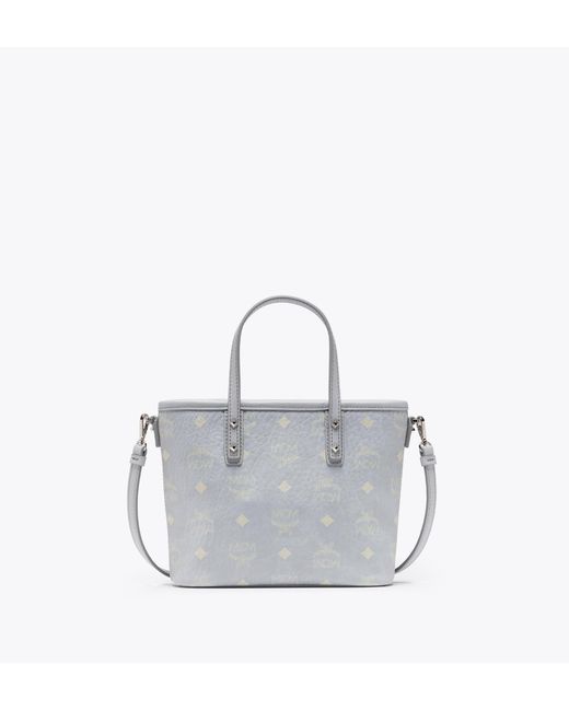 MCM Aren Shopper In Visetos in Gray | Lyst