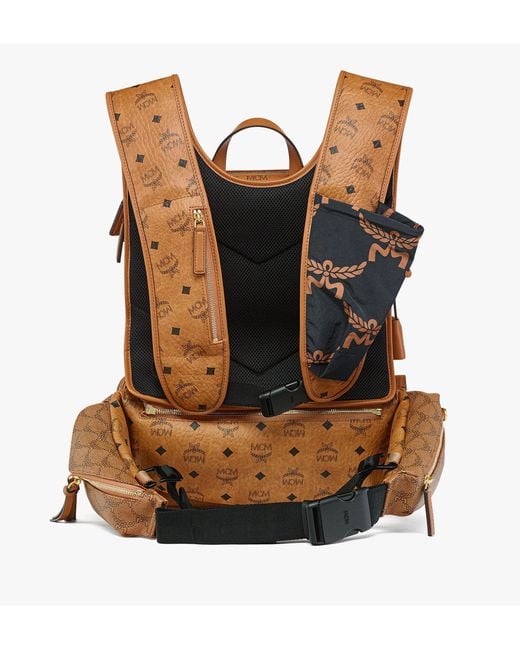 MCM Aren Multi-backpack In Visetos in Brown for Men | Lyst