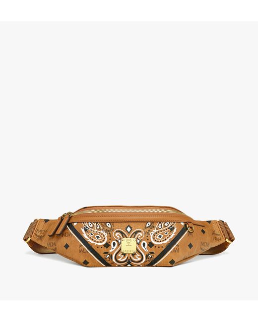 MCM Fursten Belt Bag In Bandana Visetos in Brown for Men | Lyst