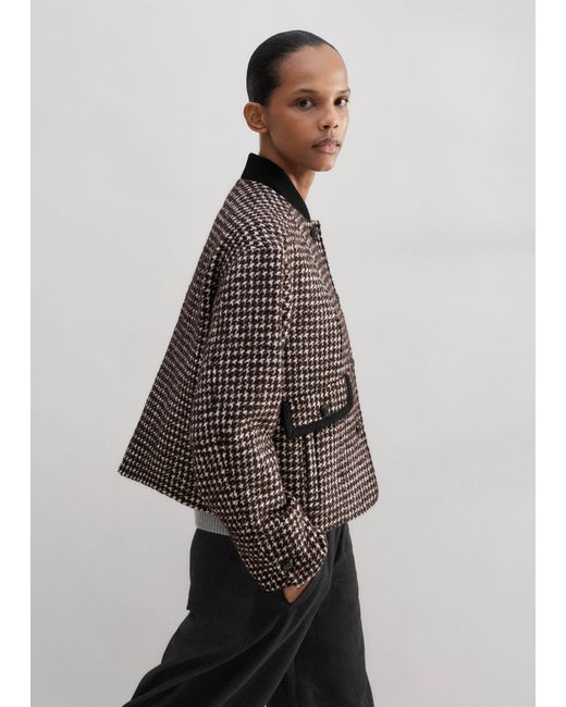 ME+EM Swing Houndstooth Jacket | Lyst UK