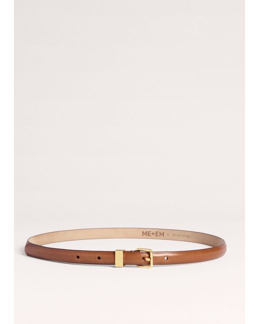 ME+EM Skinny Belt in Natural | Lyst