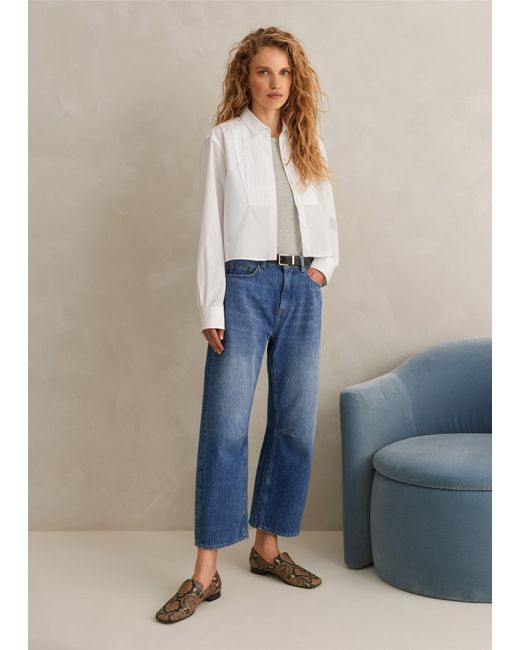 ME+EM Modern Snake-embossed Loafer in Black | Lyst