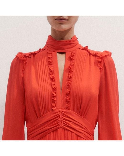 ME+EM Silk Ultra Feminine Maxi Dress Spice in Red | Lyst UK