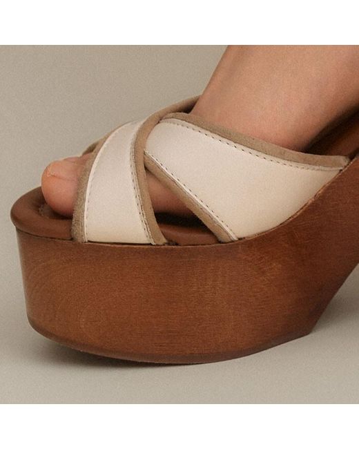 ME+EM 70s Clog Sandal in Blue | Lyst