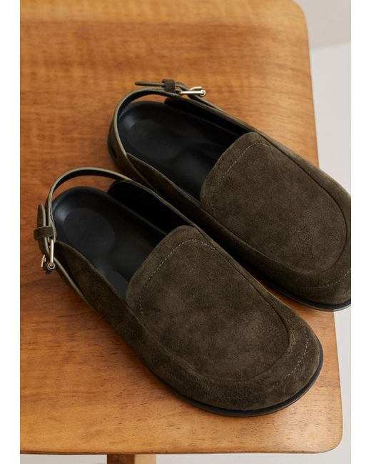 ME+EM Suede Clog in Brown | Lyst