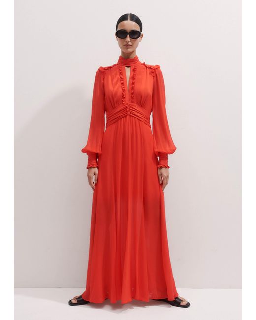 ME+EM Silk Ultra Feminine Maxi Dress Spice in Red | Lyst UK
