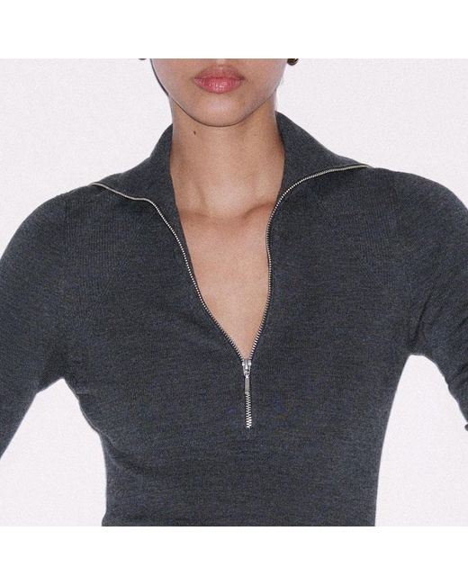 ME+EM Merino Stretch Half Zip Jumper in Blue | Lyst UK
