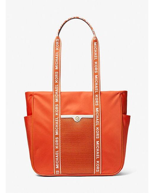 Michael Kors Jet Set Large Nylon Tote Bag in Orange | Lyst