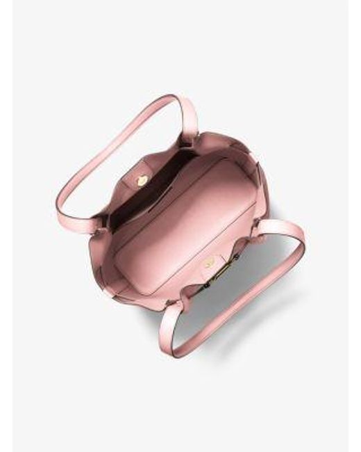 Michael Kors Carson Large Pebbled Leather Tote Bag in Pink | Lyst