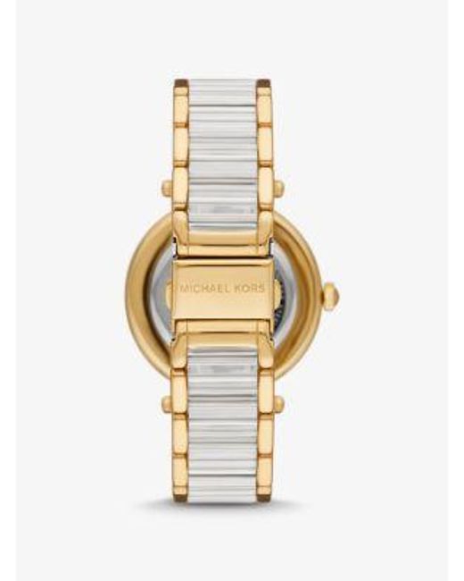 Michael Kors Parker Pavé-Tone Acetate Watch in Metallic | Lyst