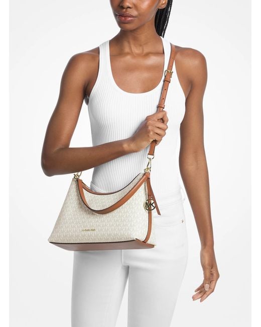 Michael Kors Sammy Medium Signature Logo Convertible Shoulder Bag in ...