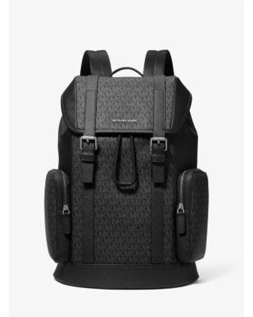 Michael Kors Hudson Signature Logo Backpack in Black for Men | Lyst