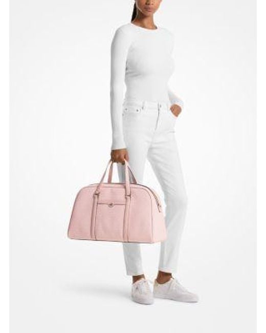 Michael Kors Jet Set Travel Extra-Large Signature Logo Weekender Bag in ...