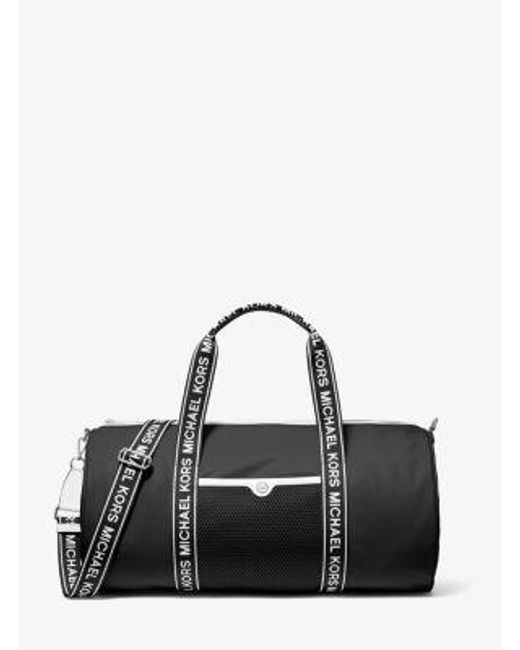 Michael Kors Jet Set Large Nylon Duffel Bag in Black | Lyst