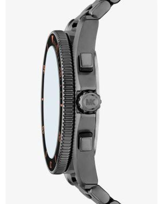 Michael Kors Mk Oversized Maritime Gunmetal Watch in Gray for Men | Lyst