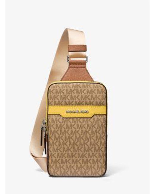 Michael Kors Cooper Signature Logo Sling Pack in Metallic for Men | Lyst