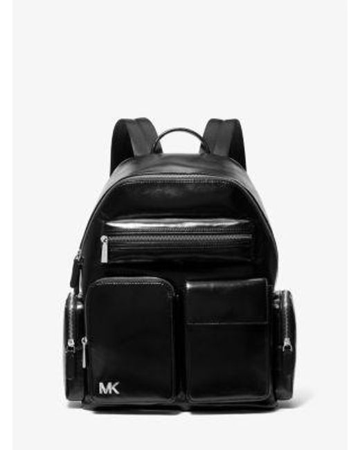 Michael Kors Mk Dakota Leather Cargo Backpack in Black for Men | Lyst