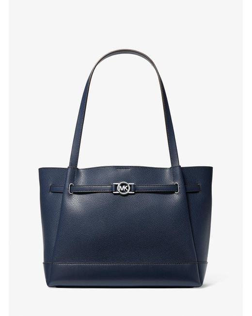 Michael Kors Outlet Mk Reed Large Pebbled Leather Belted Tote Bag in ...