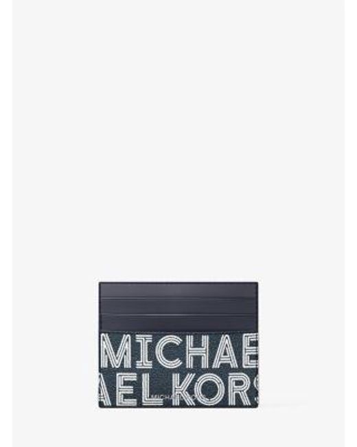 Michael Kors Cooper Graphic Logo Card Case in White for Men | Lyst
