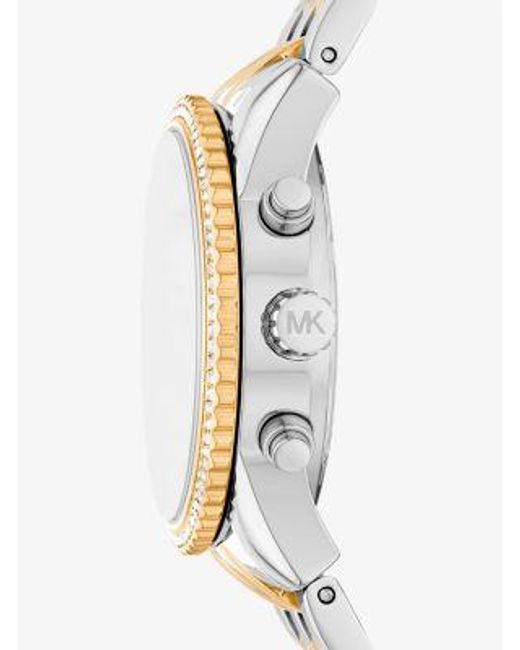 Michael Kors Mk Mini Ritz Pavé Two-Tone Watch in Metallic | Lyst UK