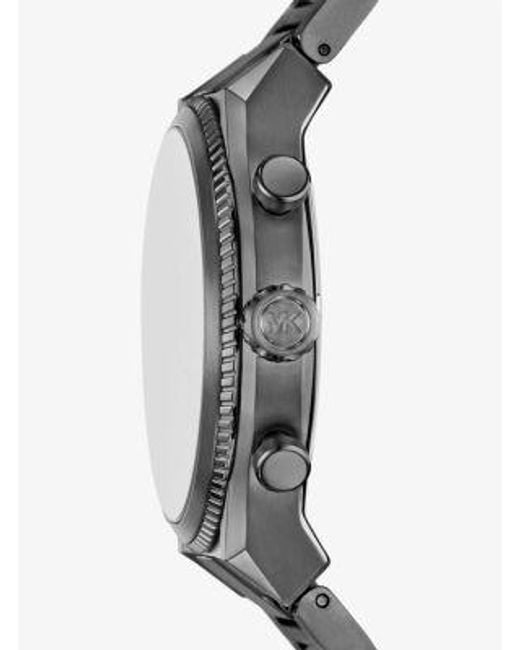 Michael Kors Mk Oversized Panorama Two-Tone Watch in Grey for Men | Lyst UK