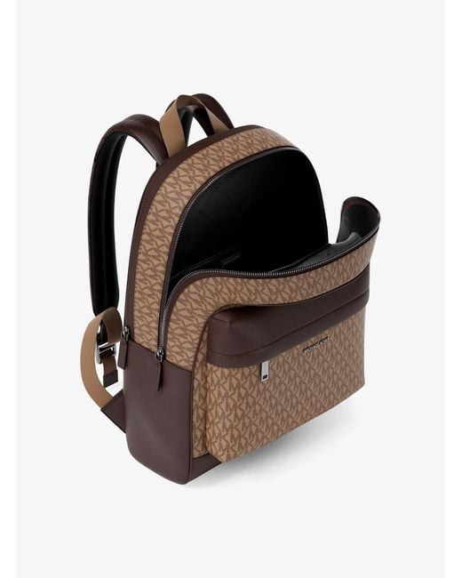 Michael Kors Pacey Medium Signature Logo Backpack in Natural for Men | Lyst