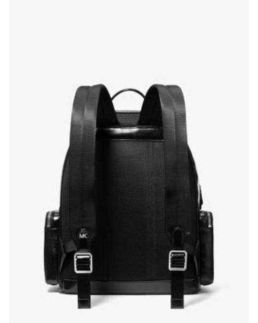 Michael Kors Mk Dakota Leather Cargo Backpack in Black for Men | Lyst