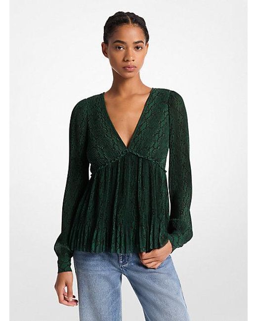 Michael kors green blouse store