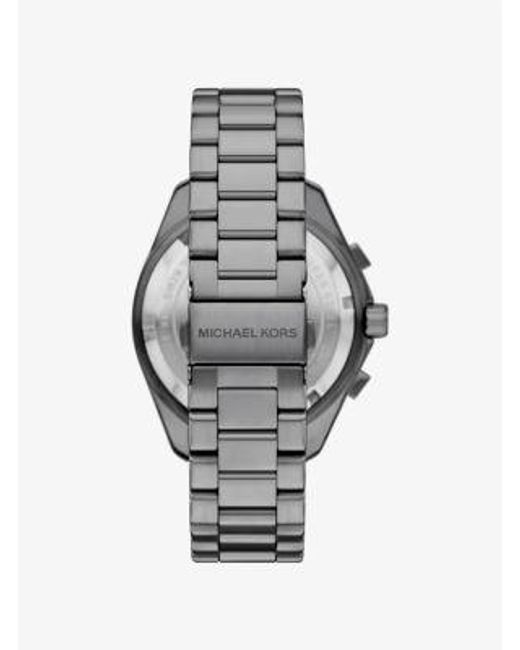 Michael Kors Mk Oversized Maritime Gunmetal Watch in Gray for Men | Lyst