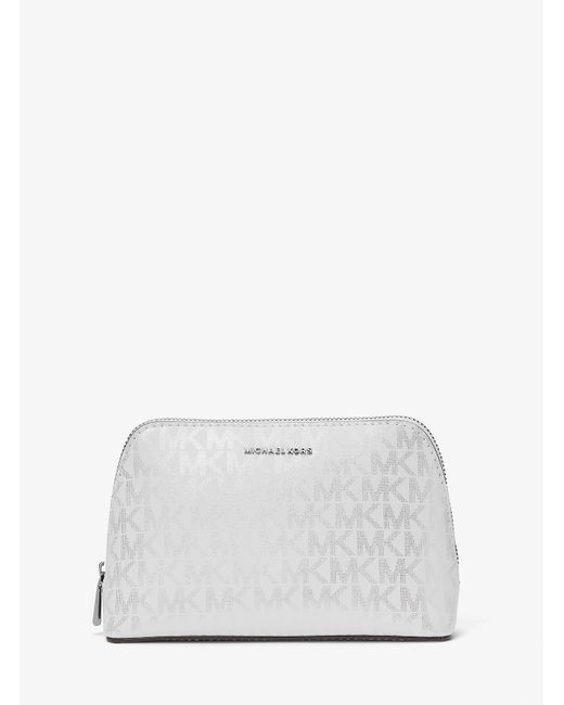 MICHAEL Michael Kors Mk Jet Set Small Metallic Signature Logo Travel ...