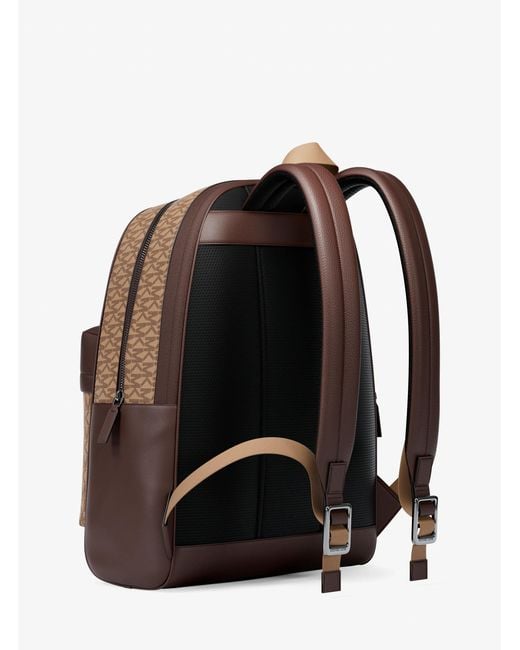 Michael Kors Pacey Medium Signature Logo Backpack in Natural for Men | Lyst
