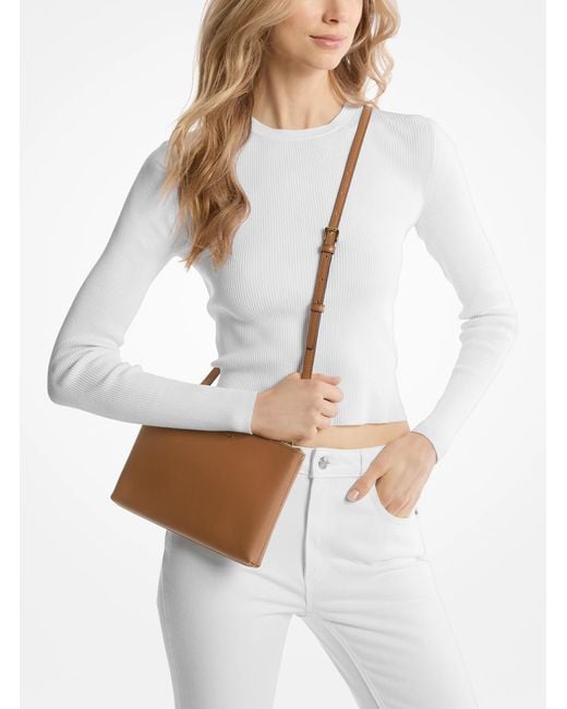 Michael Kors Charlotte Large 3-In-1 Signature Logo Tote Bag in White | Lyst