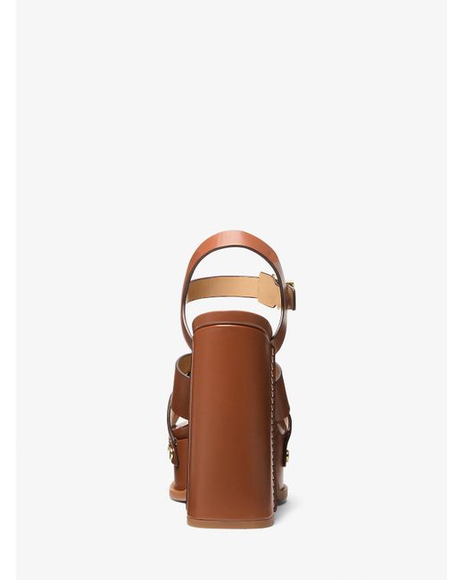 Mk Sandale Nora En Cuir À Semelle Compensée MICHAEL Michael Kors en ...