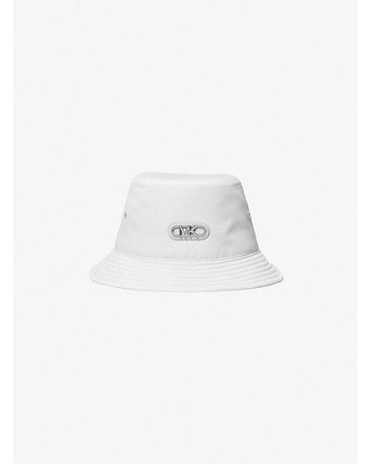 Michael Kors Woven Bucket Hat in White | Lyst