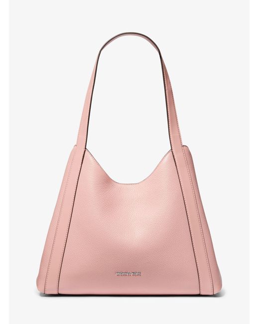 Michael Kors Rosemary Large Pebbled Leather Shoulder Bag in Pink | Lyst Michael Kors Rosemary Large Pebbled Leather Shoulder Bag in Pink | Lyst