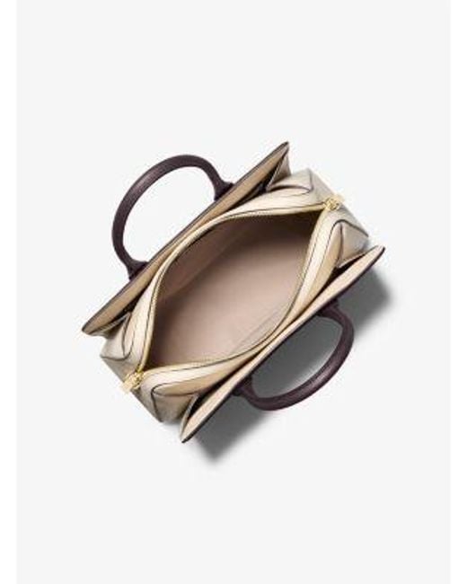 MICHAEL Michael Kors Mk Laila Medium Color-Block Pebbled Leather ...