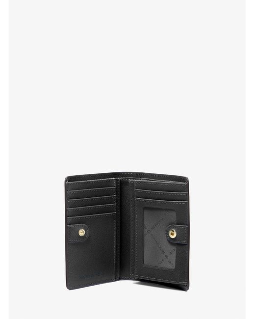 Michael Kors Outlet Mk Jet Set Medium Saffiano Leather Wallet in Grey ...